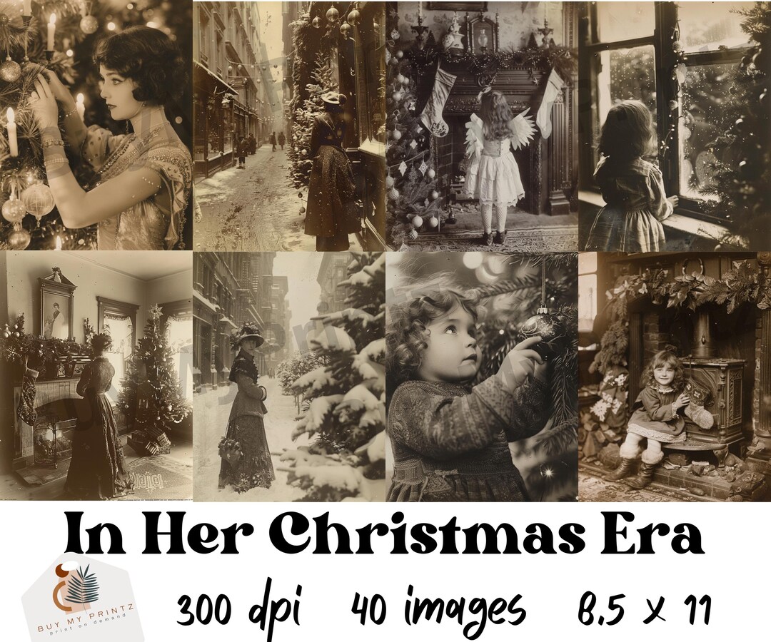 In Her Christmas Era, 40 Vintage Xmas Images, 8.5 X 11, Junk Journals ...