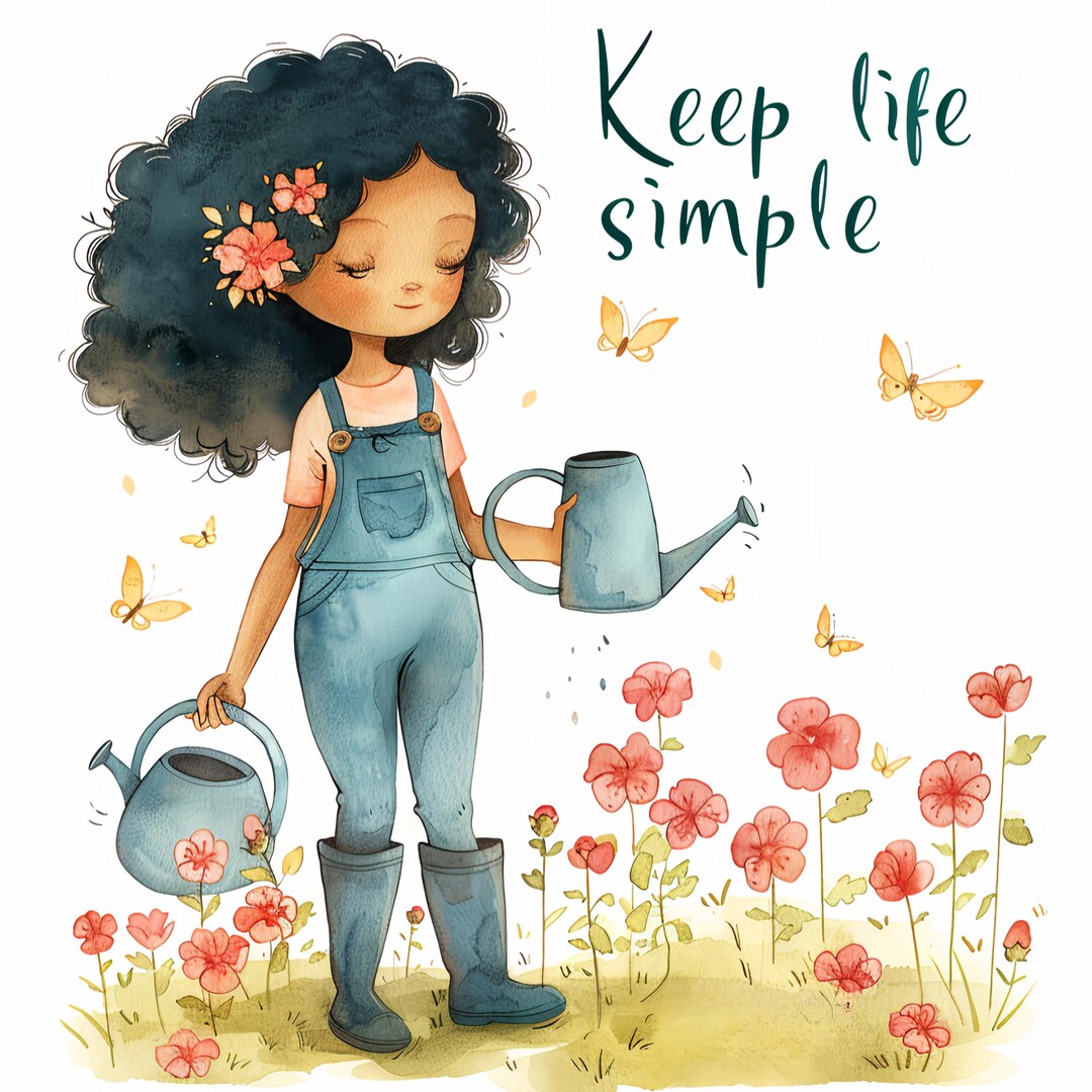 Keep Life Simple IV PNG, Special Moment Floral, Digital File ...