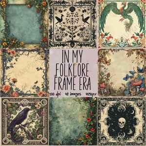 In My Folklore Frame Era Printable Paper, Framed Fantasy Digital ...