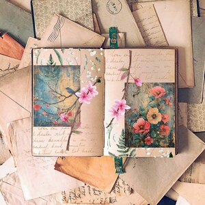 In My Whimsical Spring Era Sheets, 72 Mixed Media Watercolor Junk ...