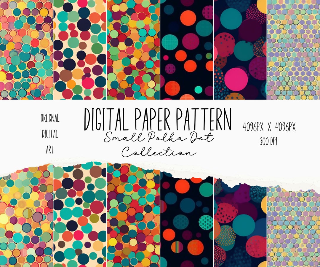 Seamless Small Polka Dot Papers, 300 Dpi Planner Paper, Printable ...