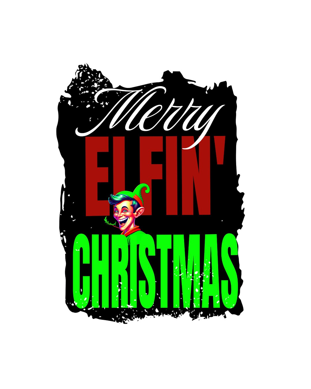 Merry Elfin Christmas Png Sublimation Design, Merry Christmas Png ...