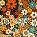Retro 70s Wildflowers II Digital Paper Set Retro Flowers - Etsy