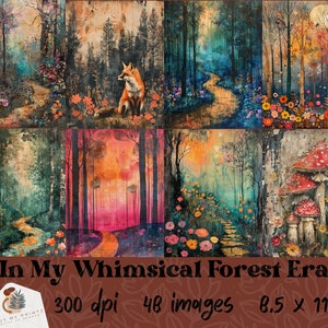 48 in My Whimsical Forest Era Digital Papers, Enchanted Forest Instant ...