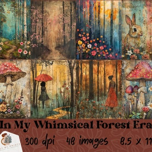48 in My Whimsical Forest Era Digital Papers, Enchanted Forest Instant ...