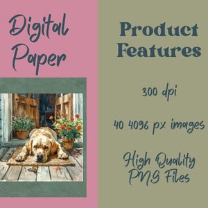 40 Love the Countryside I Era Digital Paper, Country Home Life ...