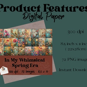 In My Whimsical Spring Era Sheets, 72 Mixed Media Watercolor Junk ...