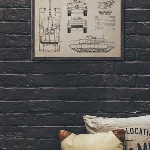 M1A1 Abrams Main Battle Tank Wall Art Print - 14x11 UNFRAMED US ...