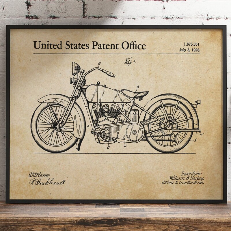 Motorcycle Print - Etsy