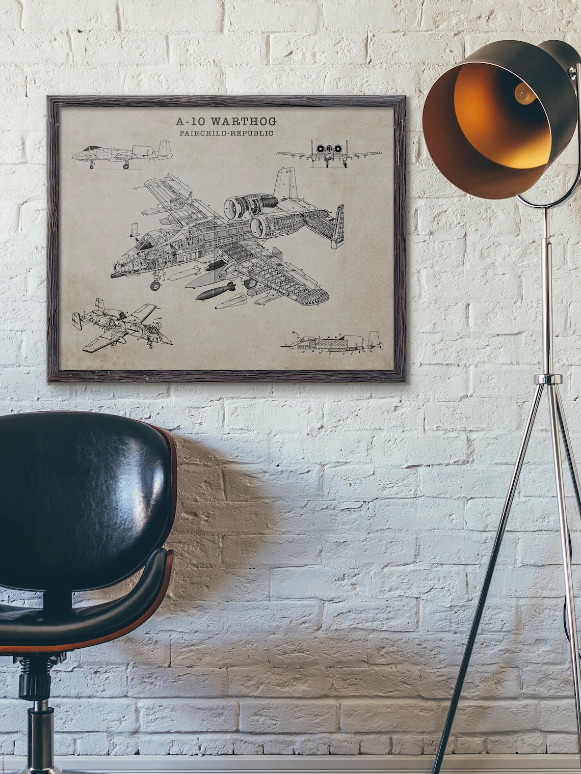 A-10 Warthog Thunderbolt II Patent Wall Art Print - 11"x14" UNFRAMED ...