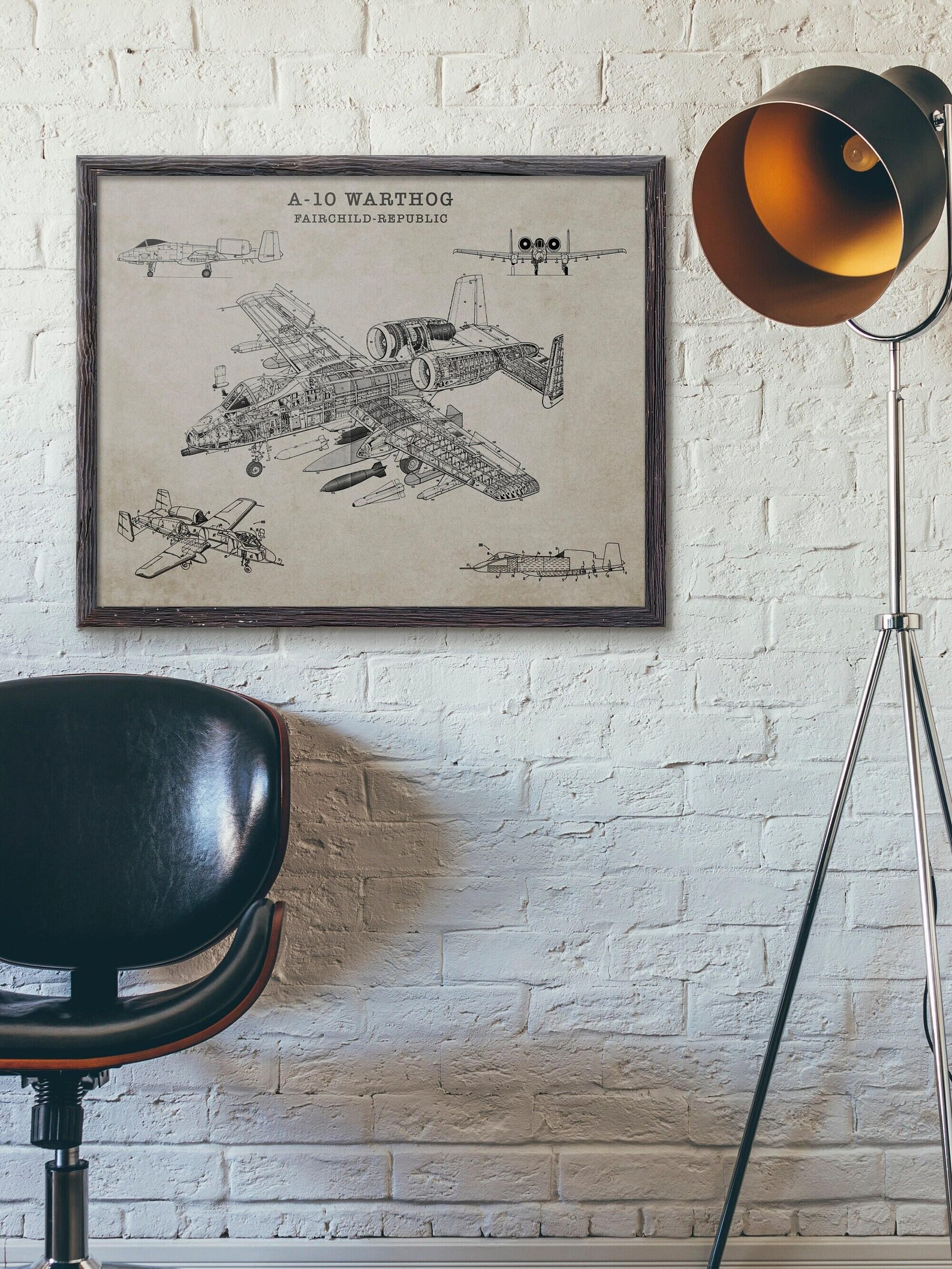 A-10 Warthog Thunderbolt II Patent Wall Art Print - 11"x14" UNFRAMED ...