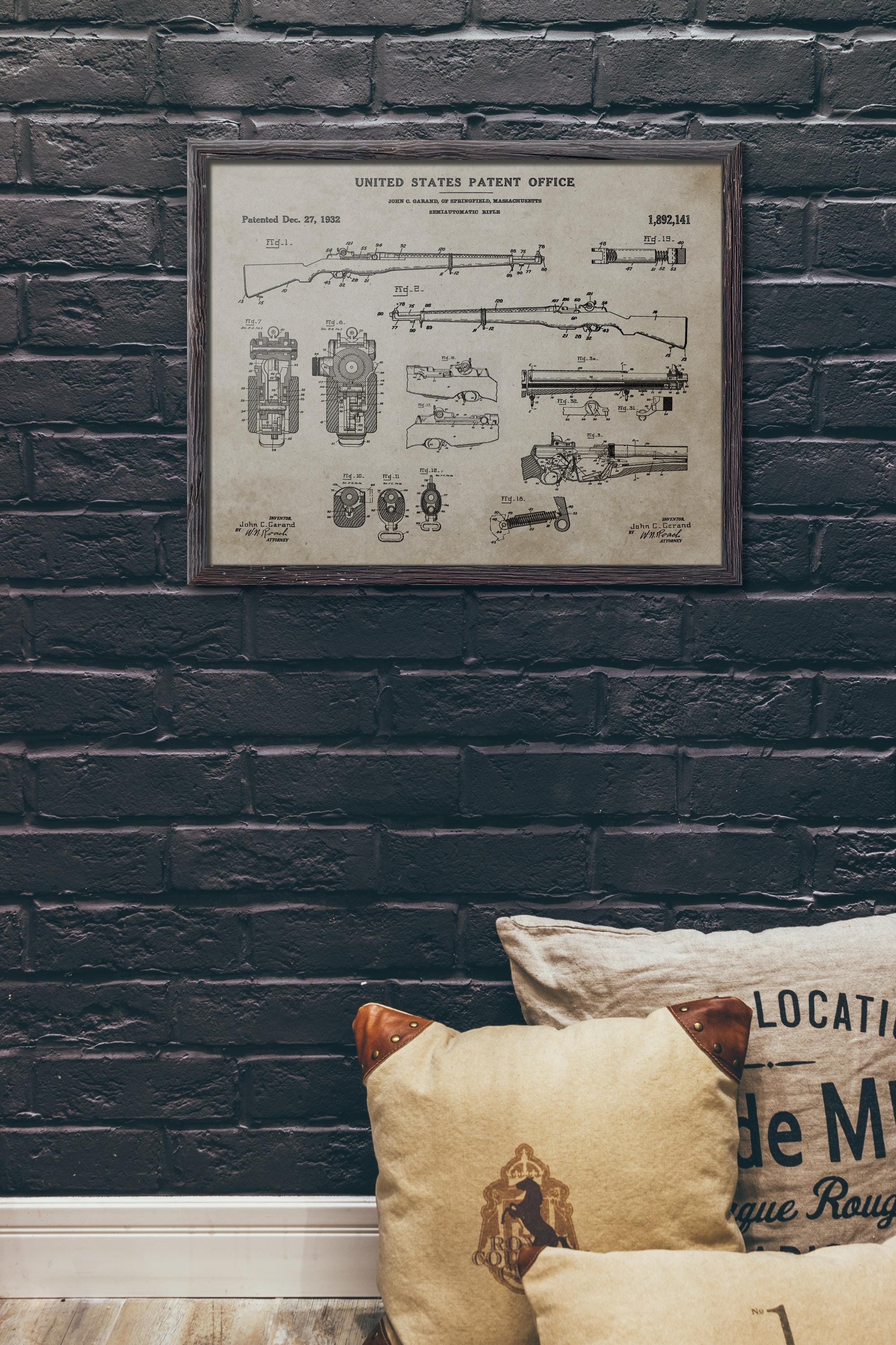 M1 Garand World War 2 Wall Art Print - 14x11 UNFRAMED US Military ...