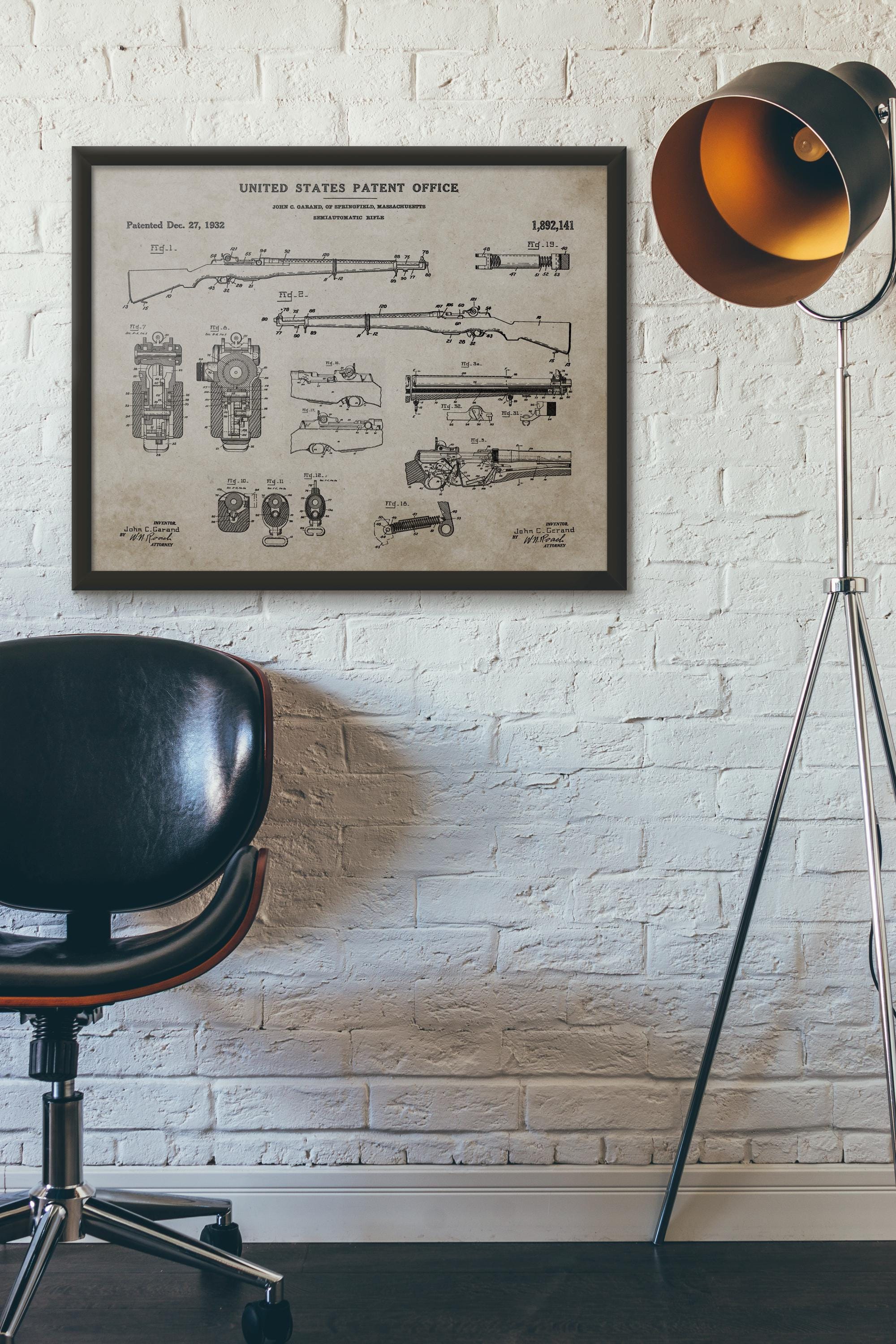 M1 Garand World War 2 Wall Art Print - 14x11 UNFRAMED US Military ...