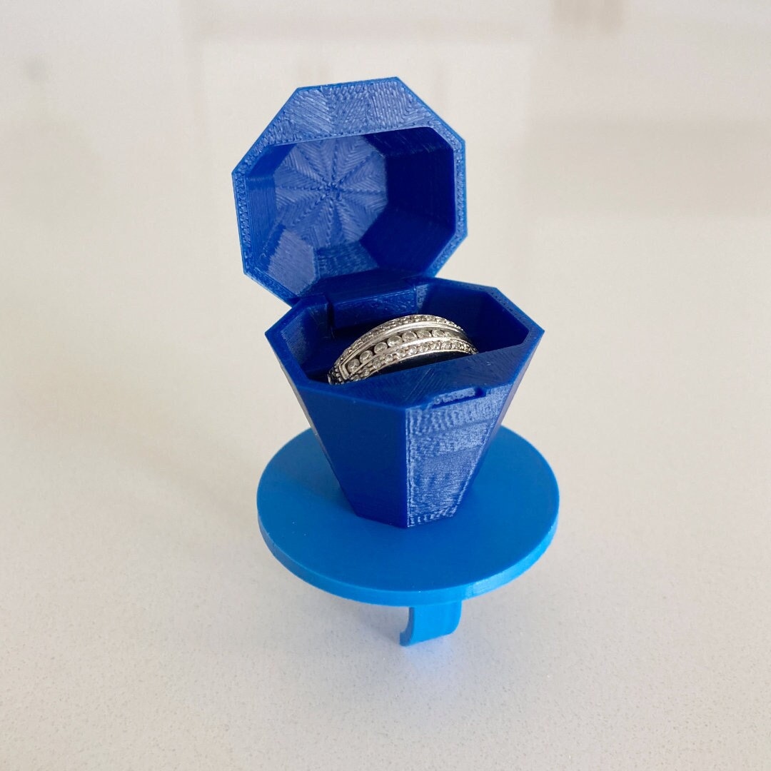 The Blue Raspberry Ring Pop Engagement Proposal Box Made in - Etsy