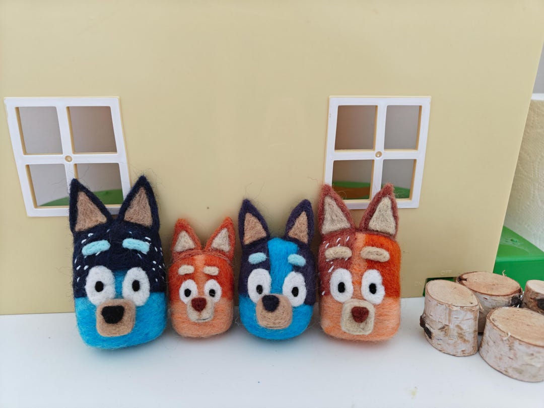 Needle Felted Bluey Family - Etsy