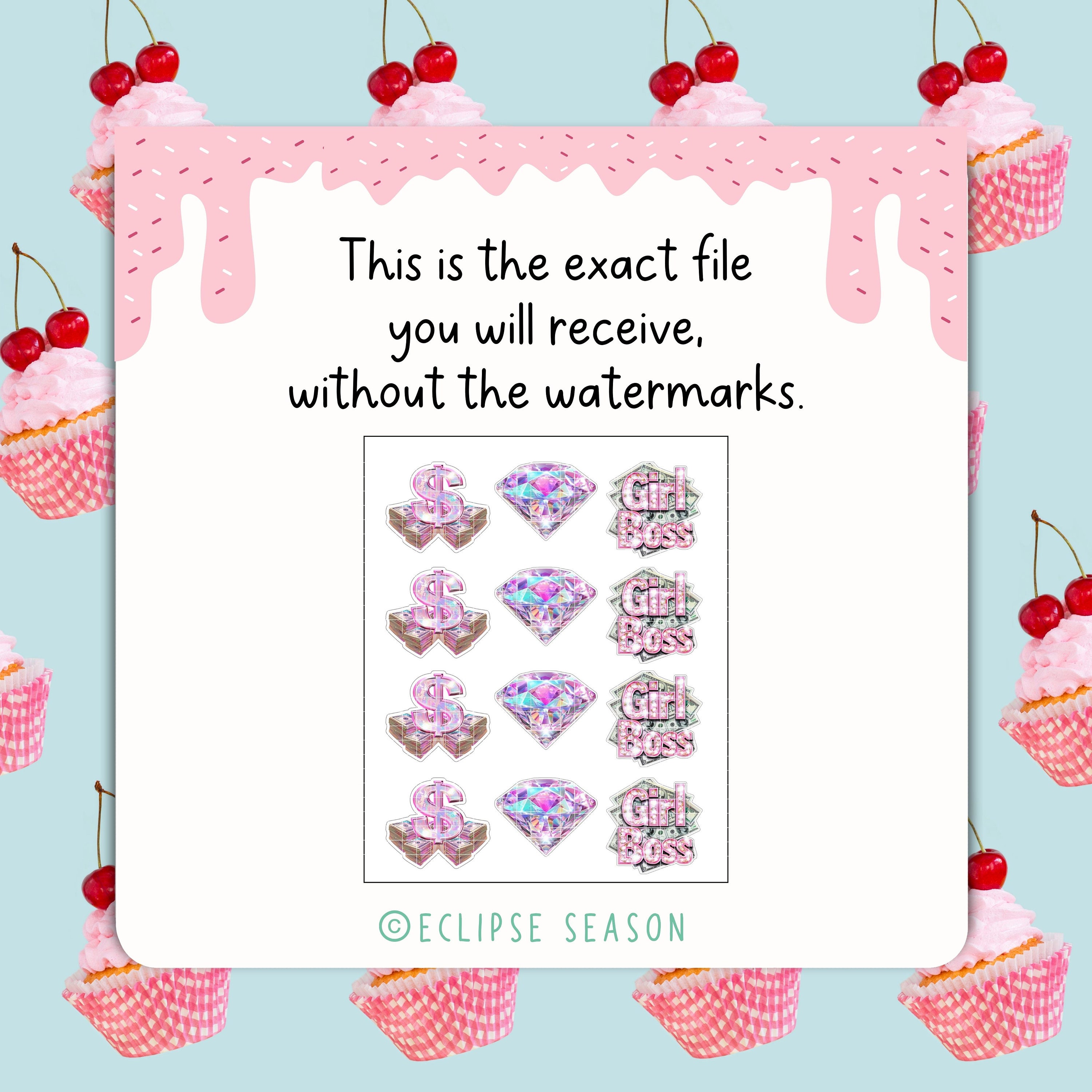 PRINTABLE Vision Board Party Favors Cake Toppers, Girl Boss Birthday ...