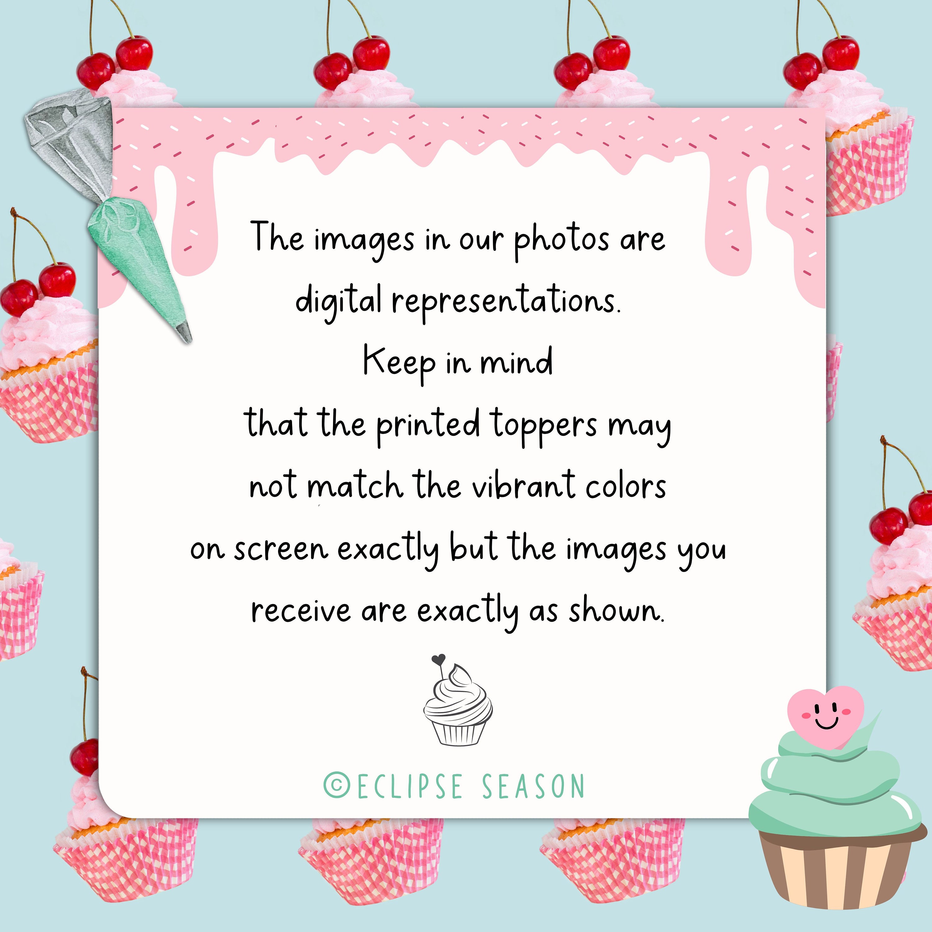 PRINTABLE Eclipse 2024 Cupcake Toppers Total Solar Eclipse Cake Topper ...