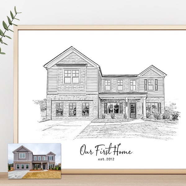 Custom House Portrait - Etsy