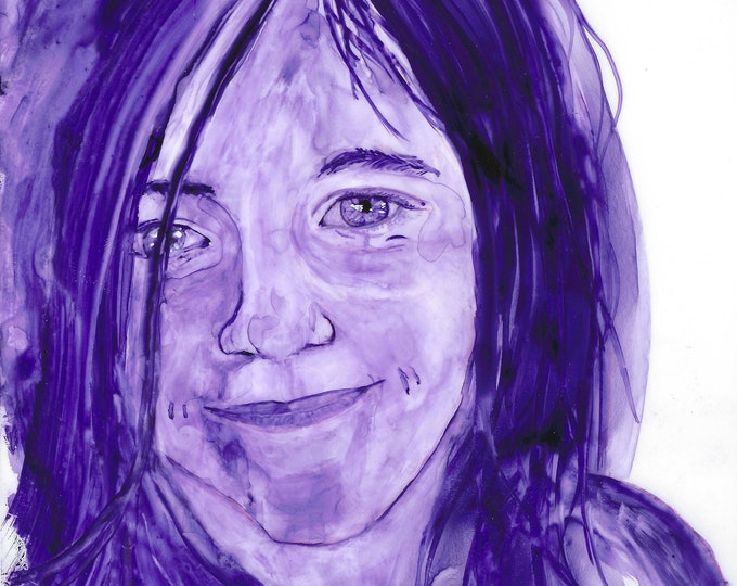 Custom Single Color Portrait in 12 X 9 - Etsy