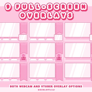 Animated Pink Aesthetic Vtuber Webcam Twitch Stream Pack, Overlays ...