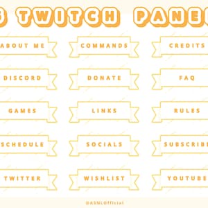 Animated Yellow Aesthetic Vtuber Webcam Twitch Stream Pack, Overlays ...