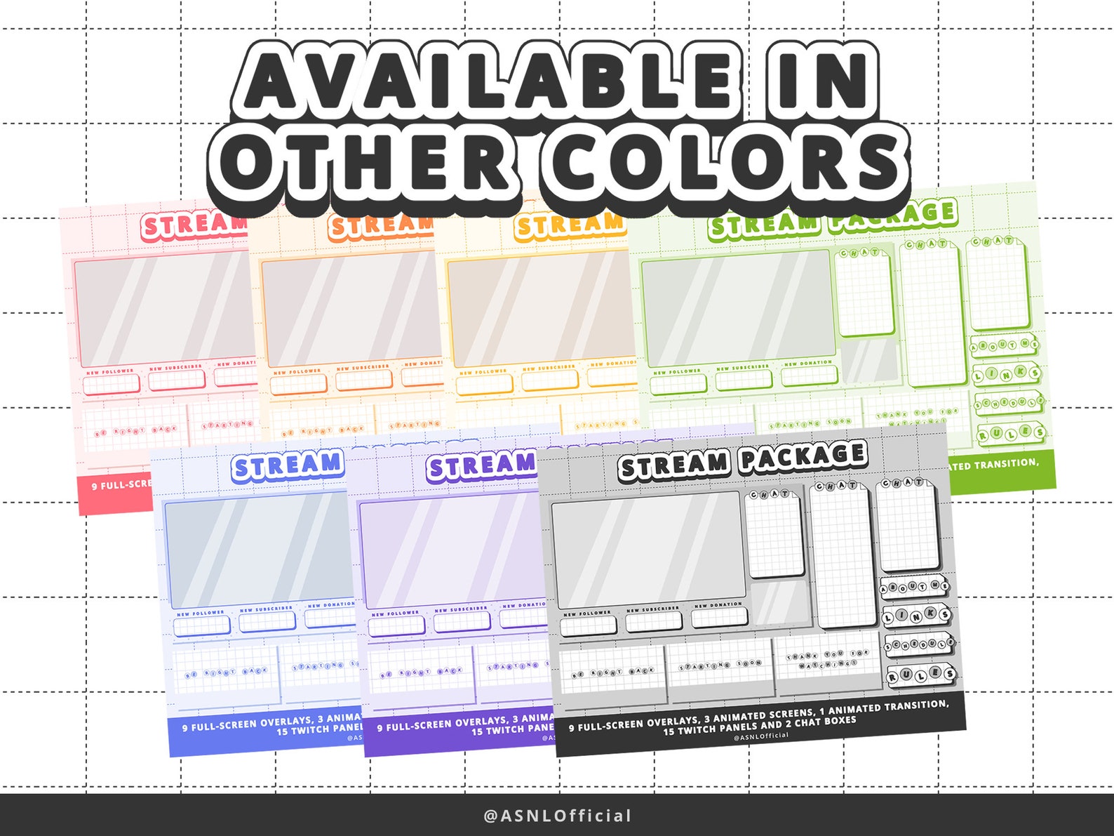 Animated Blue Aesthetic Vtuber Webcam Twitch Stream Pack, Overlays ...