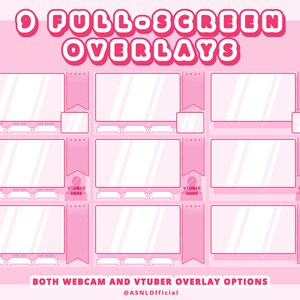 Pink Aesthetic Vtuber Webcam Twitch Stream Pack, Overlays, Chatbox - Etsy