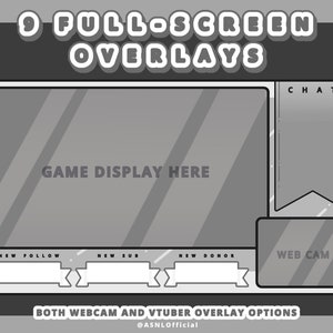 Gray Aesthetic Vtuber Webcam Twitch Stream Pack, Overlays, Chatbox - Etsy