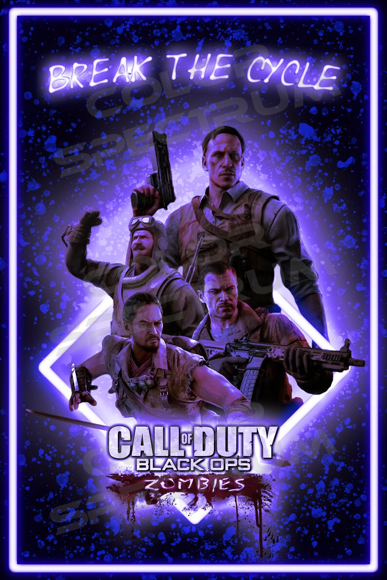 COD Black Ops Zombies Primis Crew Poster Premium Matte Paper Poster ...