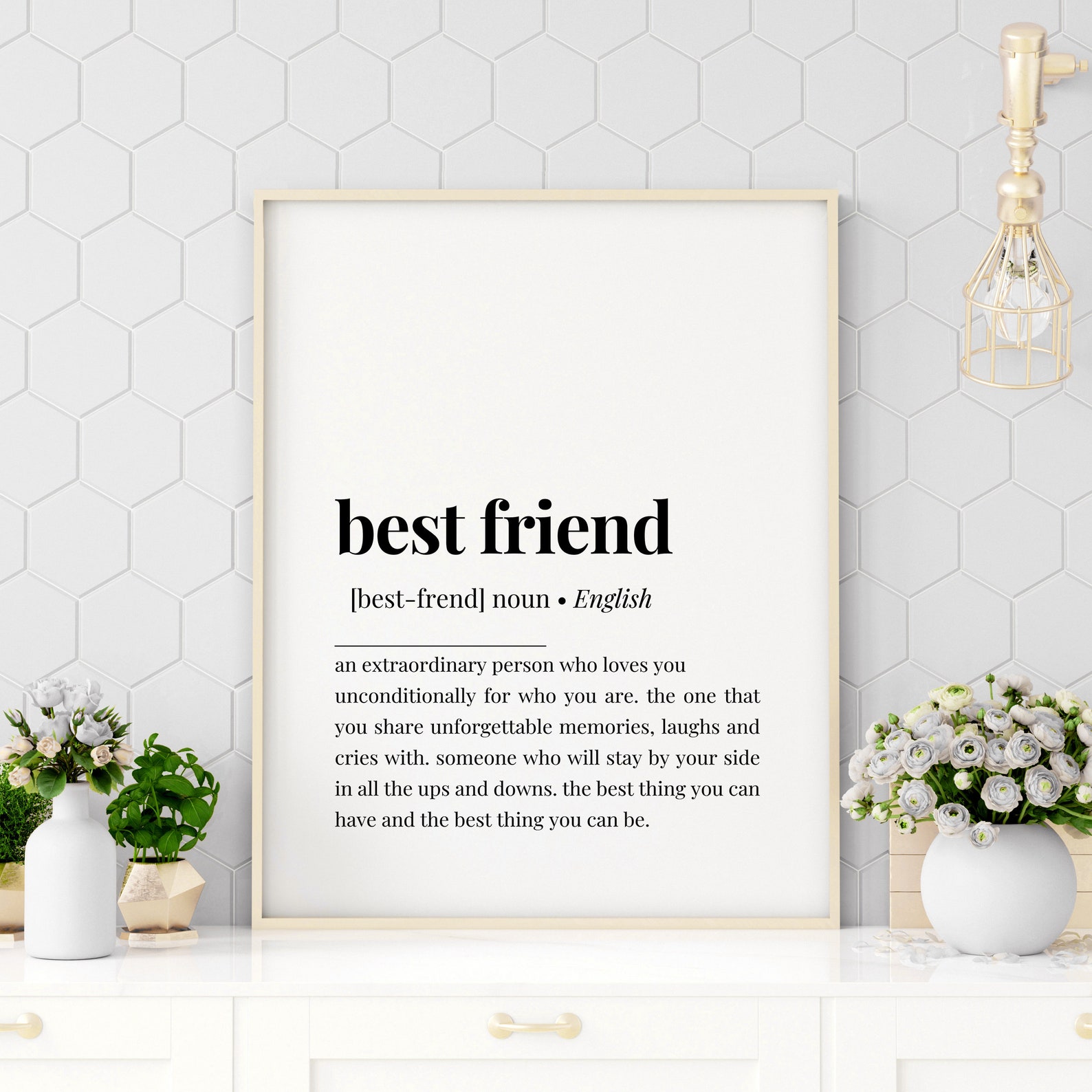 Best Friend Definition Printable, Digital Download Print, Best Friend ...