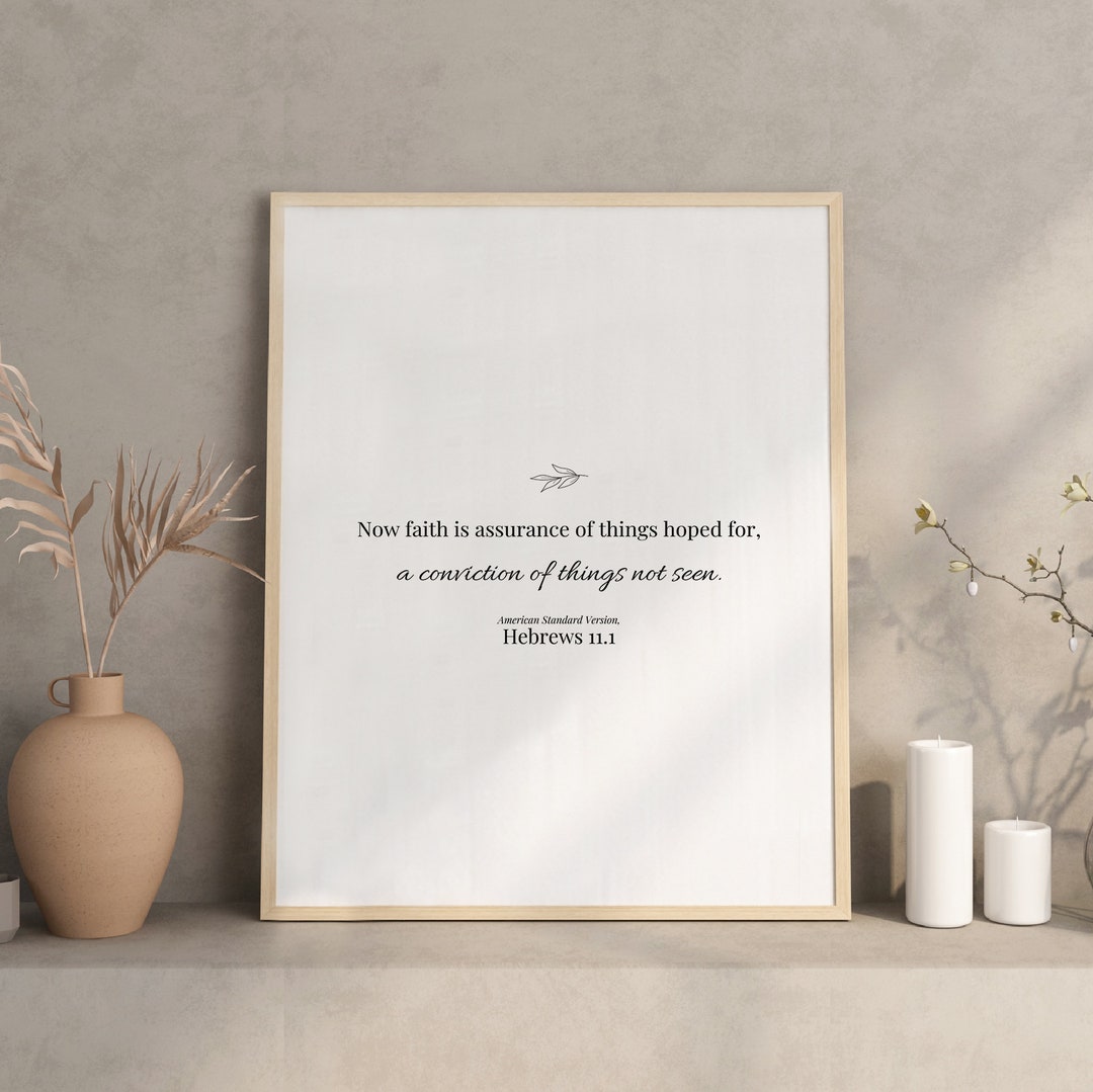 Hebrews 11:1, Digital Printable Art, Christian Poster, Christian Art ...