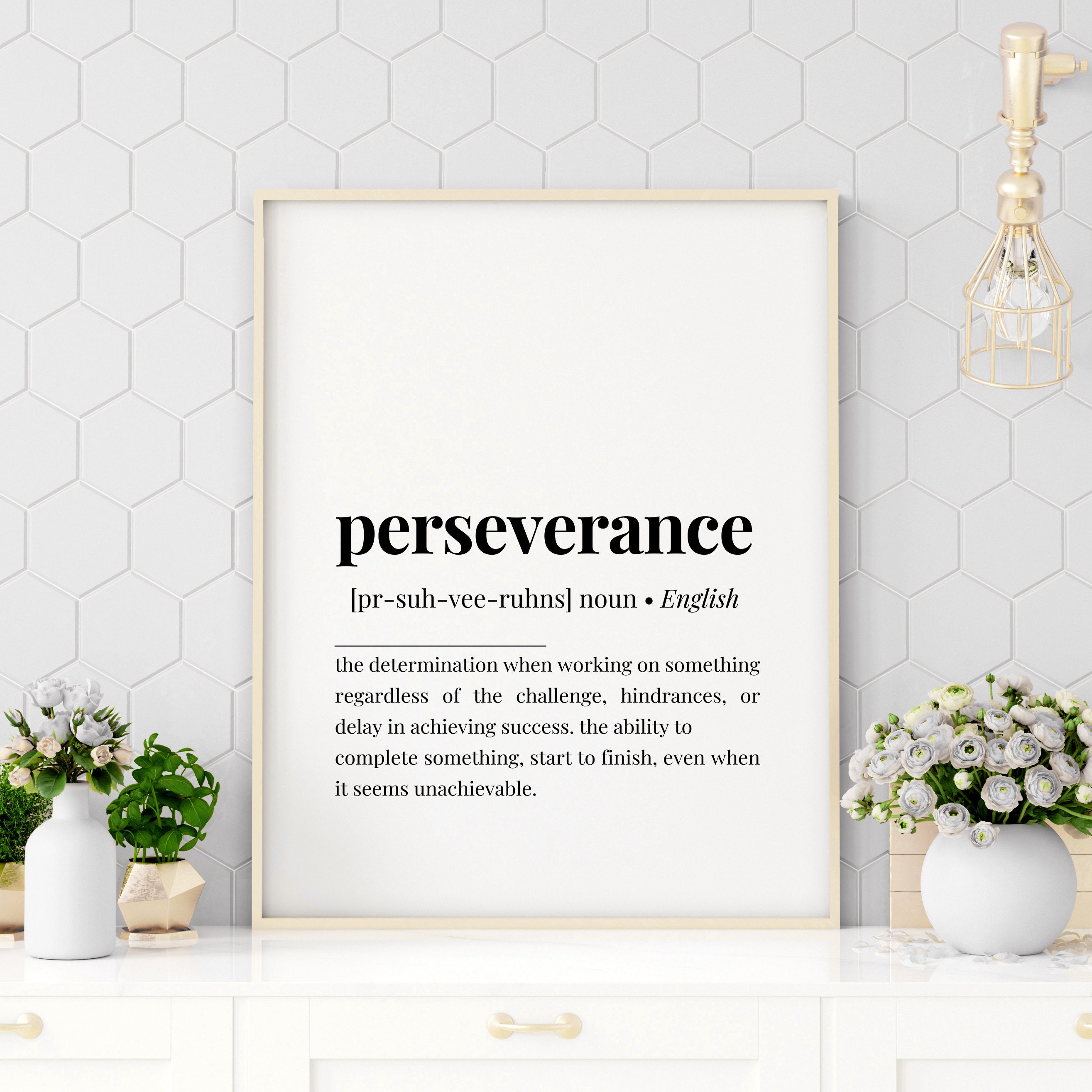 Perseverance Definition Printable Motivational Printable - Etsy