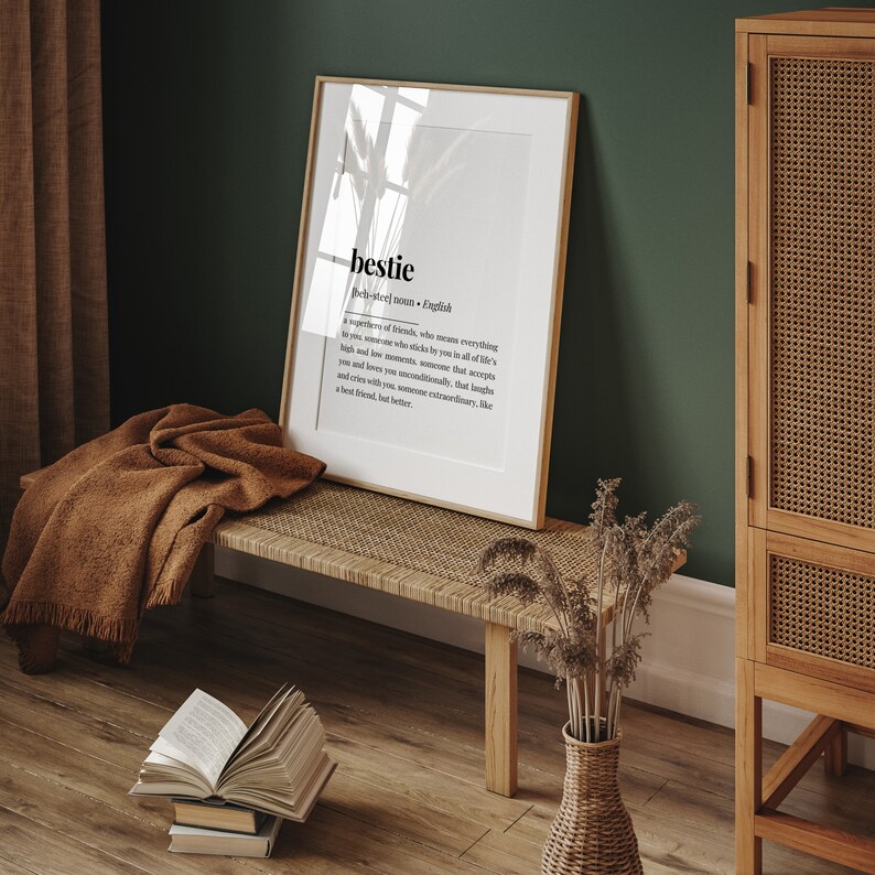 Bestie Definition Printable, Digital Download Print, Best Friend Gift ...