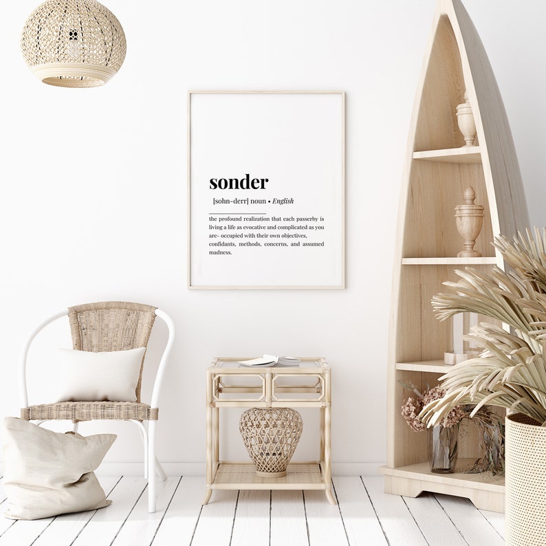 Sonder Definition Printable, Digital Download Print, Printable Wall Art ...