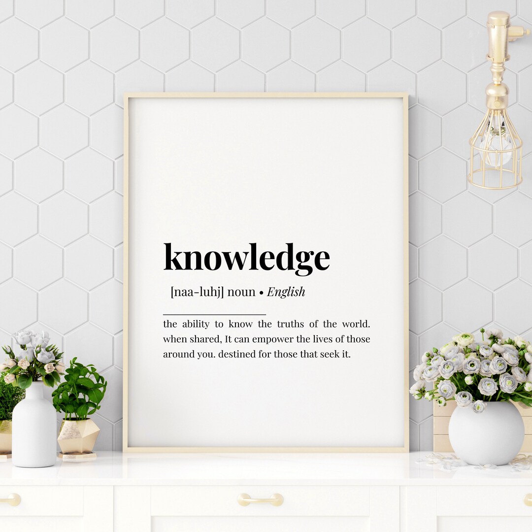 Knowledge Definition Printable, Motivational Printable Quotes, Hustle ...