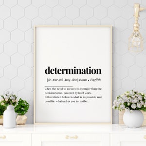 Determination Definition Printable, Motivational Printable Quotes ...