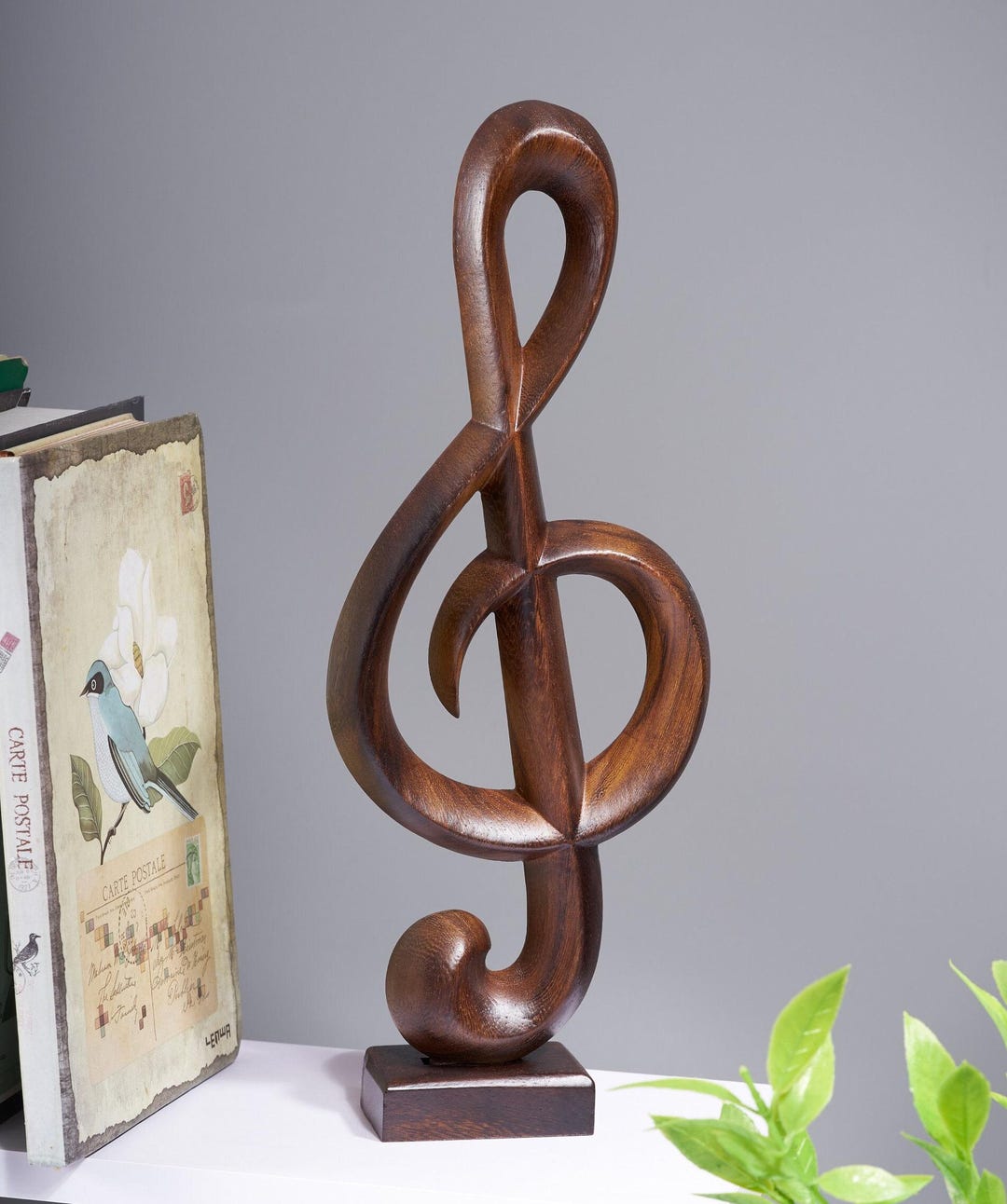 Music Note Statue|wooden Music Note|music Note Sculpture|music Room ...