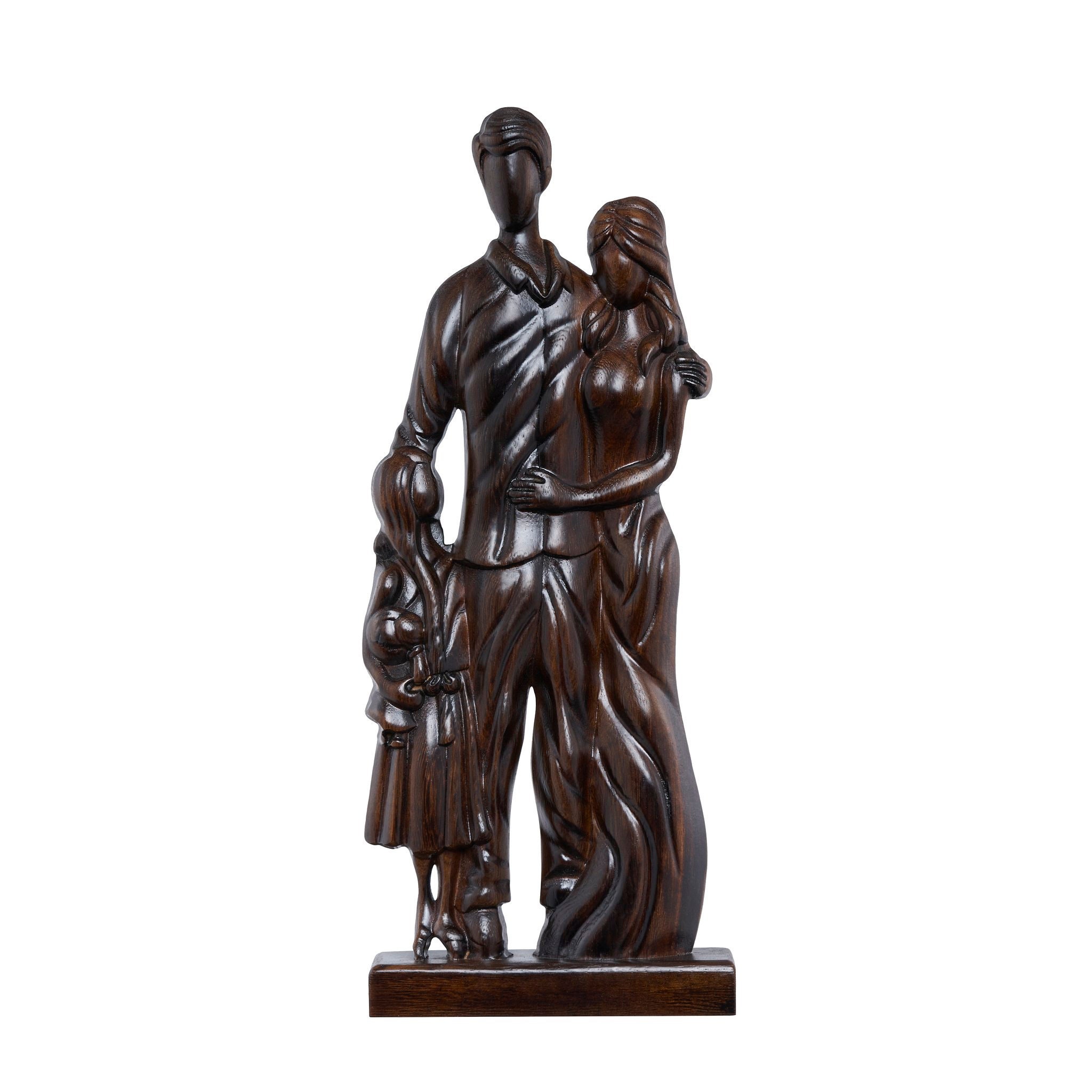 Personalized Family Sculpture Gift - Wooden Family Statue for a Big ...