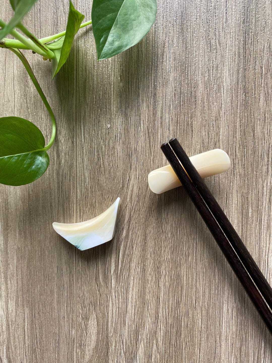 Mother of Pearl Chopstick Rest: Boat Shape Seashell Hashioki - Etsy