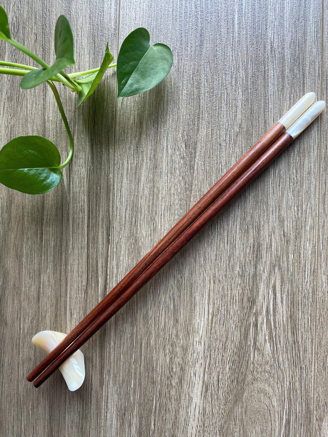 Handicraft Rosewood Chopstick With Mosaic Whole Shell Pearl Tip ...
