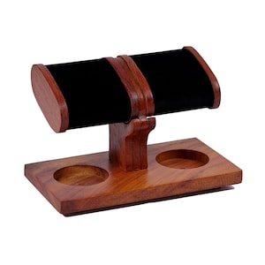 Handmade Wood Watch Stand for 2 Watches Gift for Him With Place for ...