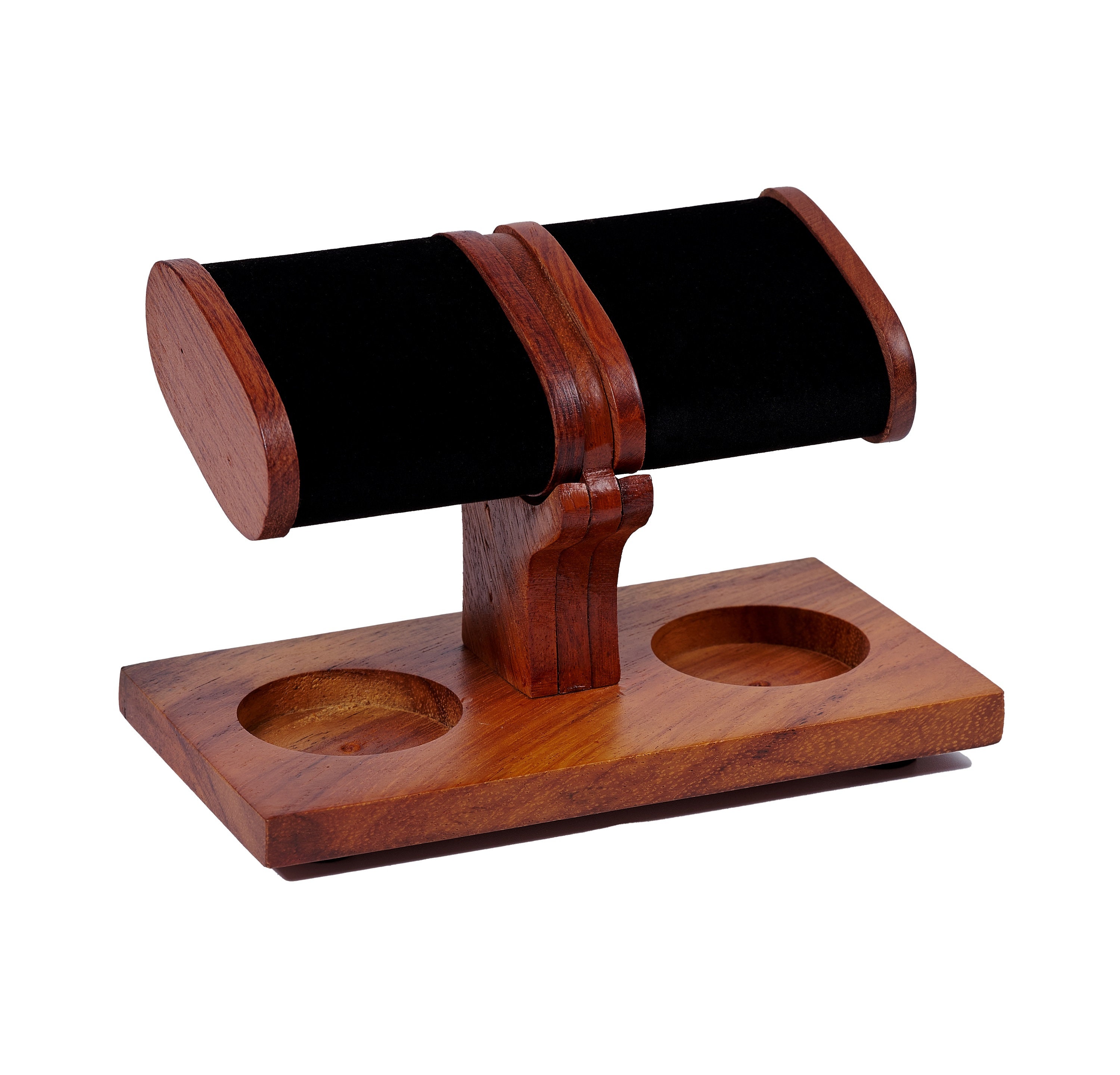 Handmade Wood Watch Stand for Two Watches With Ring Storage - Etsy