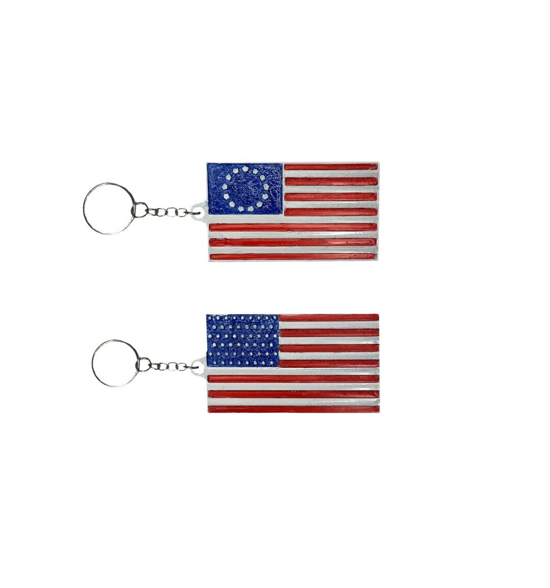 American Flag Keychain 3D Printed - Etsy