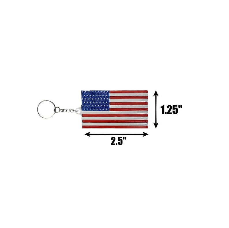 American Flag Keychain 3D Printed - Etsy