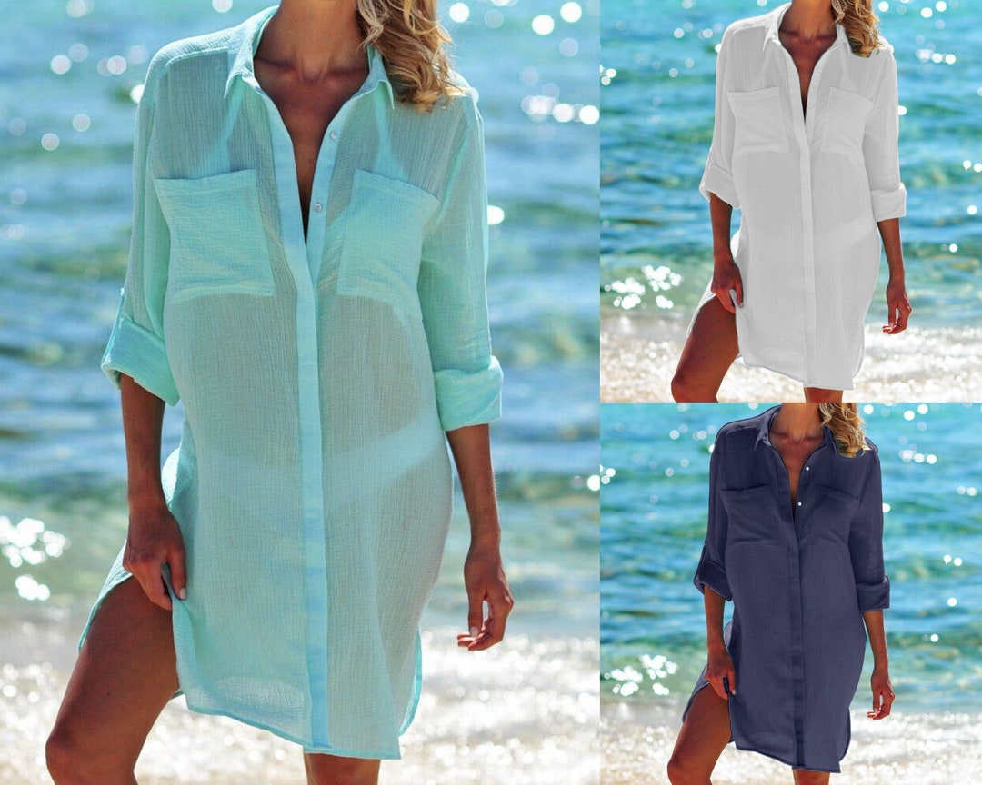 Tunics for Beach Women Swimsuit Cover-ups Woman Swimwear Beach Cover up ...