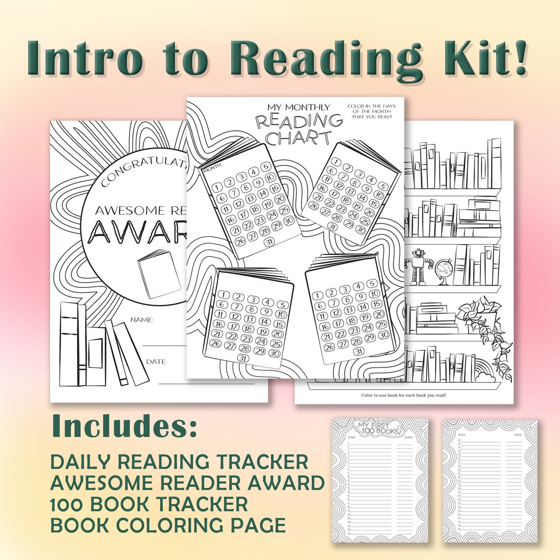 Printable Intro to Reading Kit - Etsy