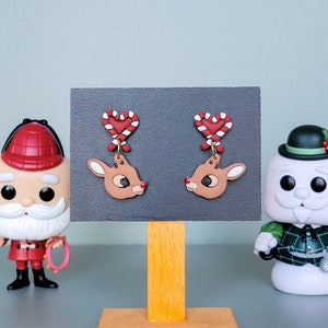 Candy Cane Heart Earring Svg - Etsy