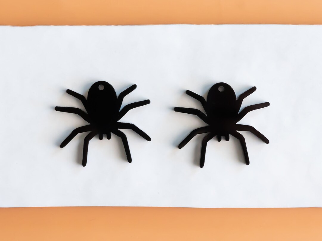 Black Spider Halloween Dangle Earring Blanks Cutout, Dangle Earring ...