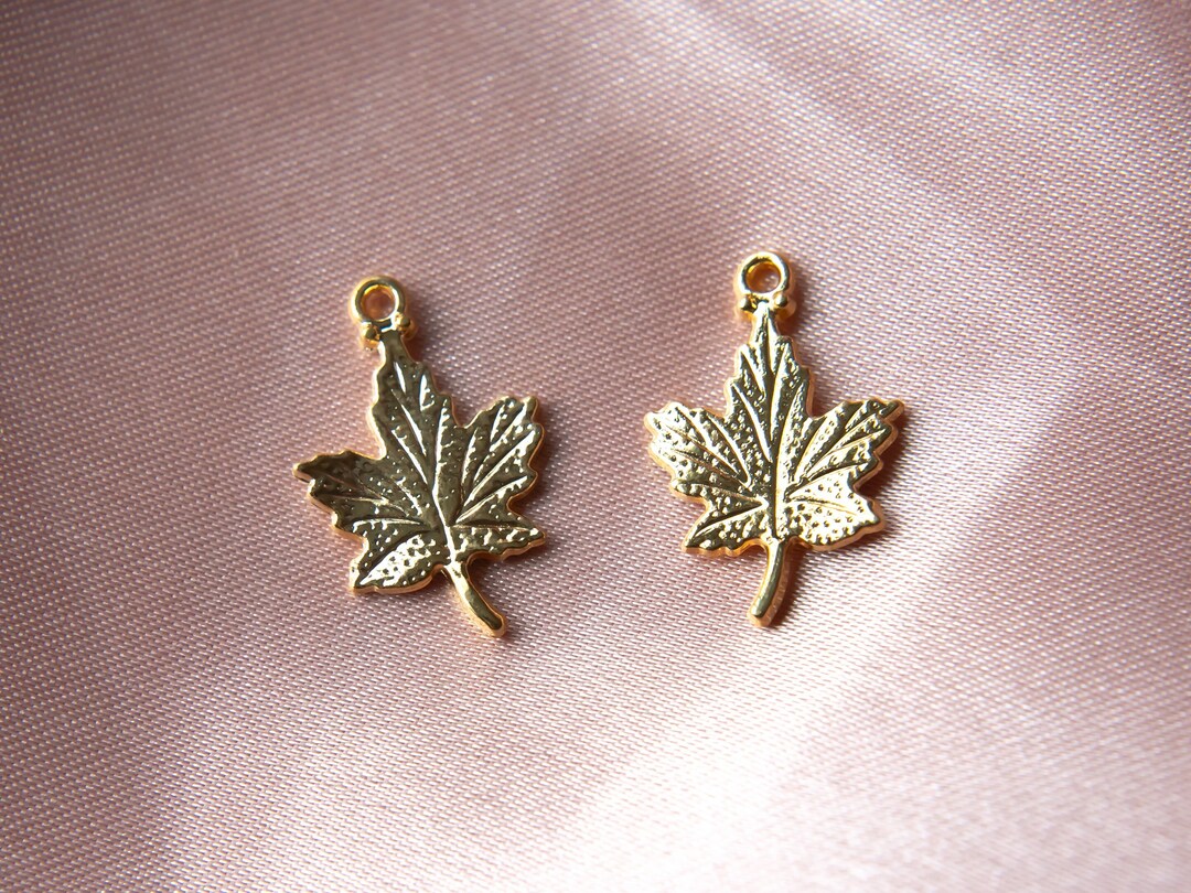 Fall Leaf Jewelry Charm, Nature Leaves Jewelry Charm, Tiny Fall Leaves ...