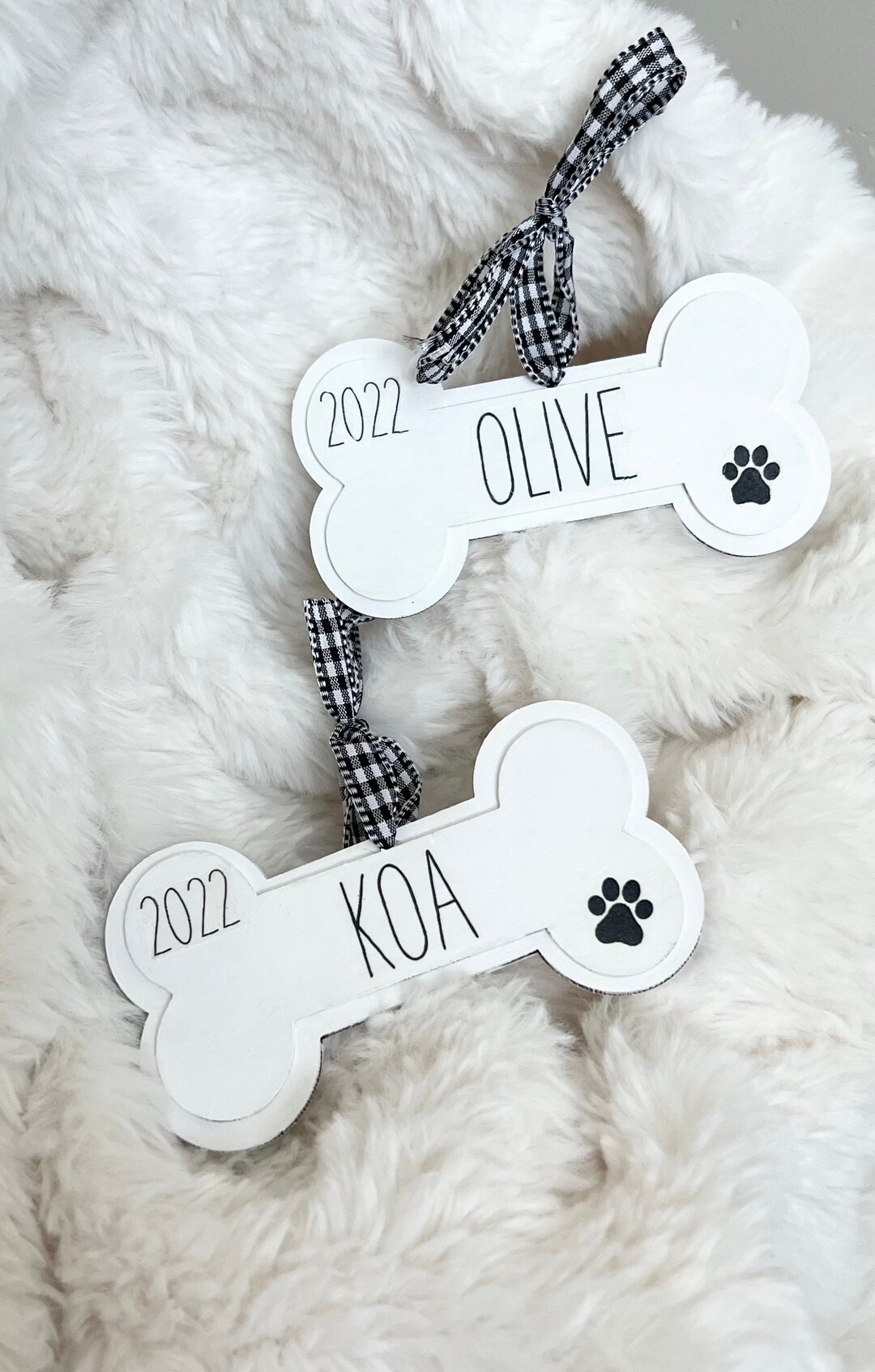 Personalized Pet Ornament, Dog Bone Ornament, Pet Ornament, Christmas ...